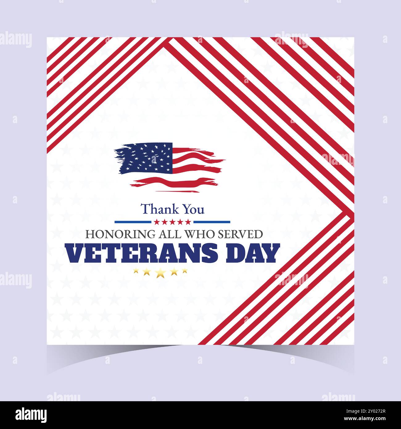 Happy Veterans Day Honoring All Who Served Banner Template. 11 November ...