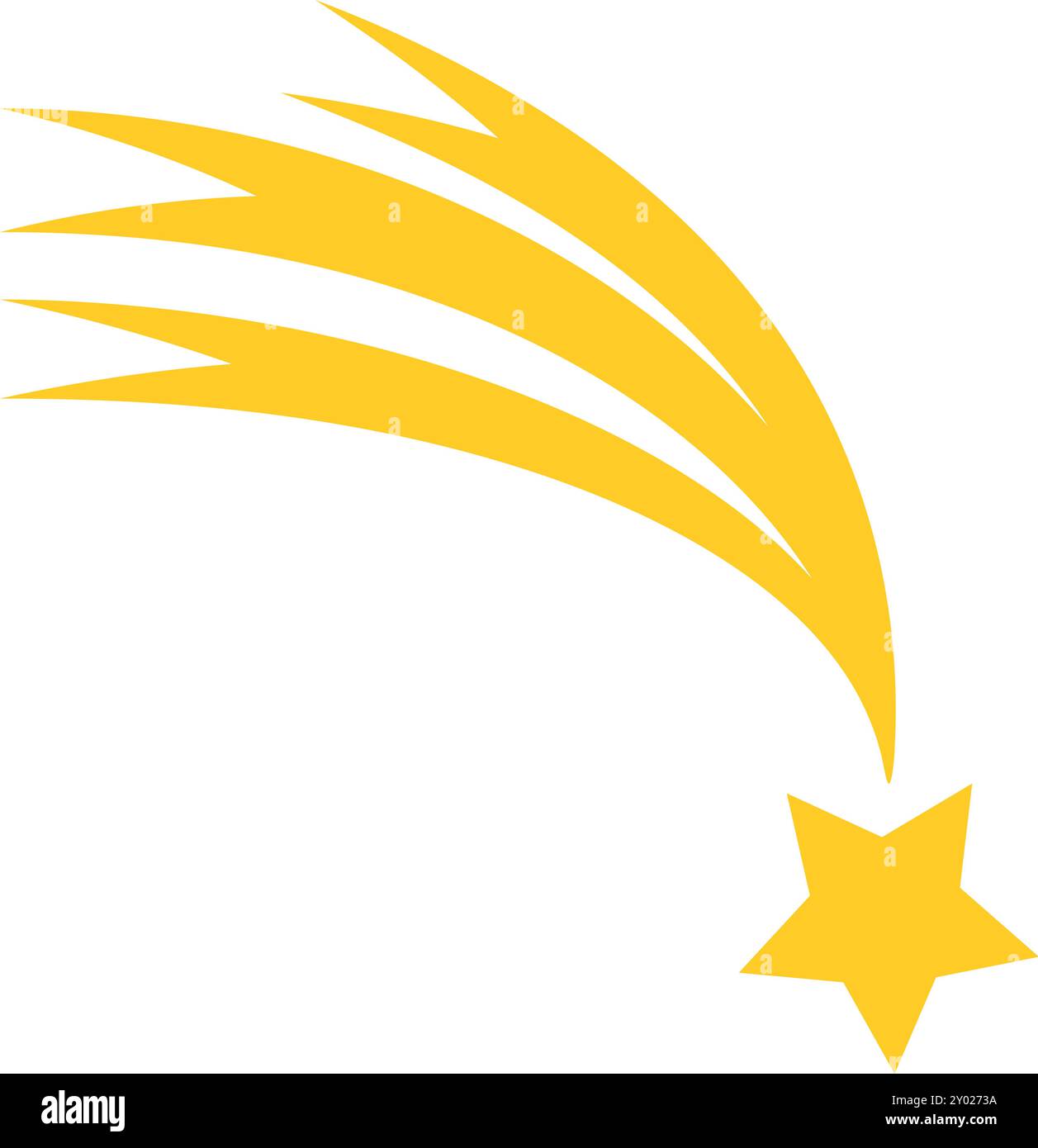 Comet color icon. Yellow shooting star symbol Stock Vector Image & Art ...