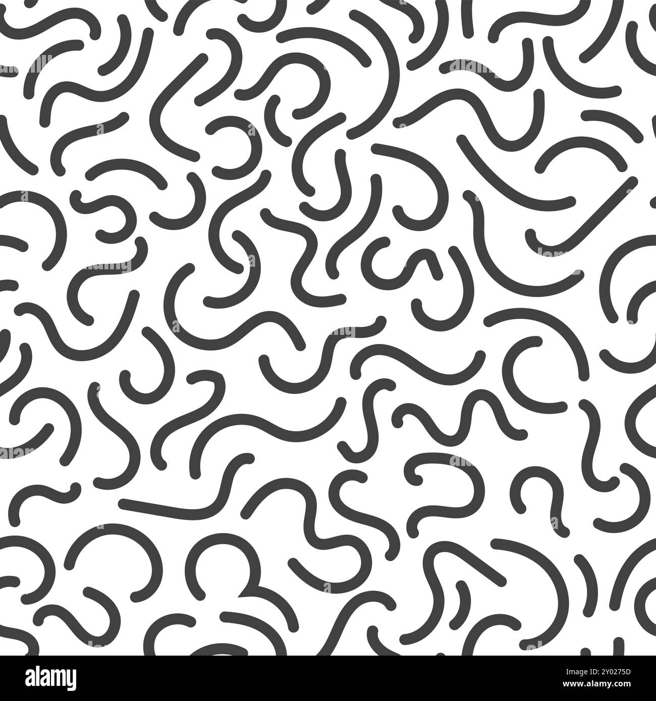 Wavy pattern. Seamless black line texture tile Stock Vector Image & Art ...