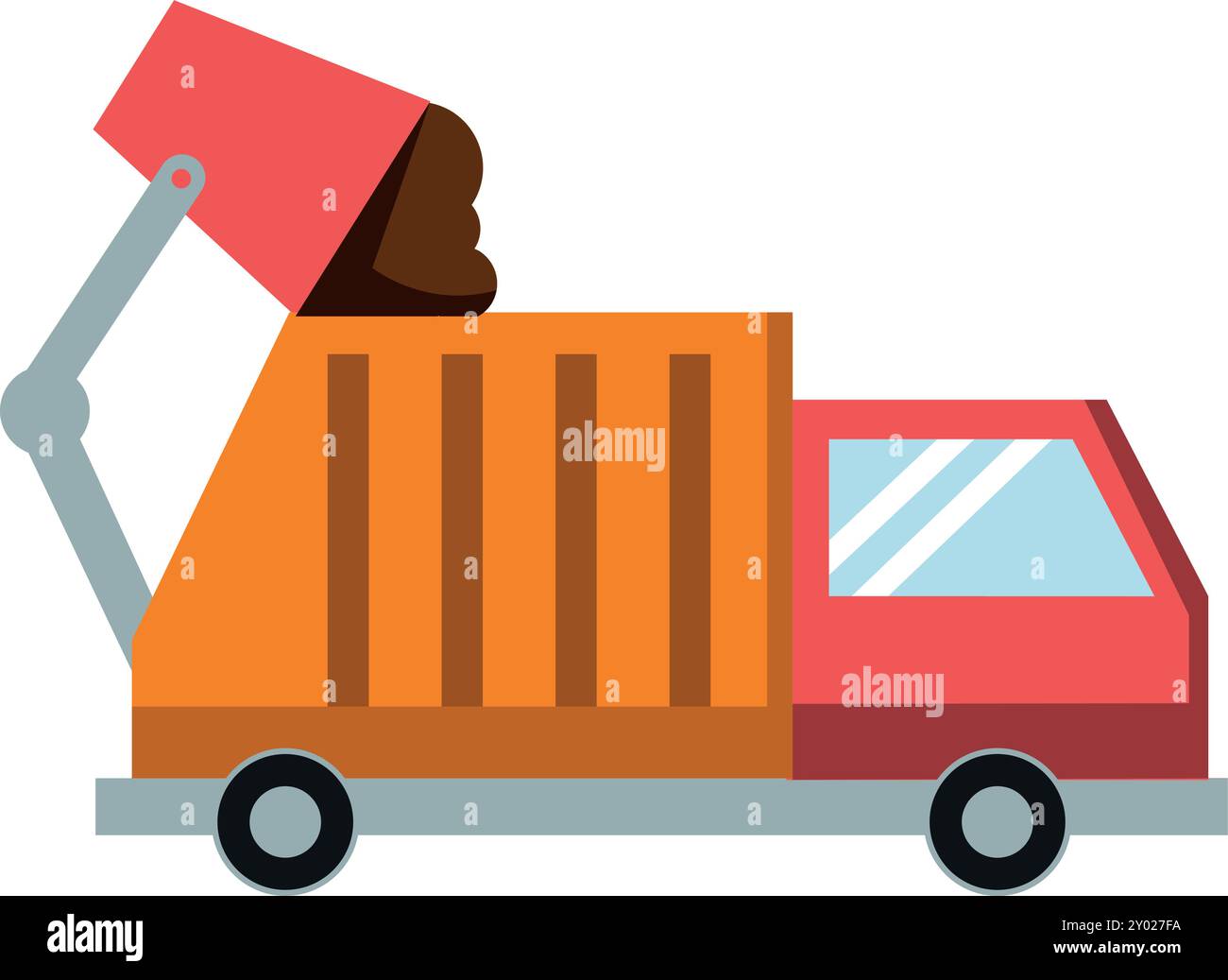 Waste management garbage truck Cut Out Stock Images & Pictures - Alamy