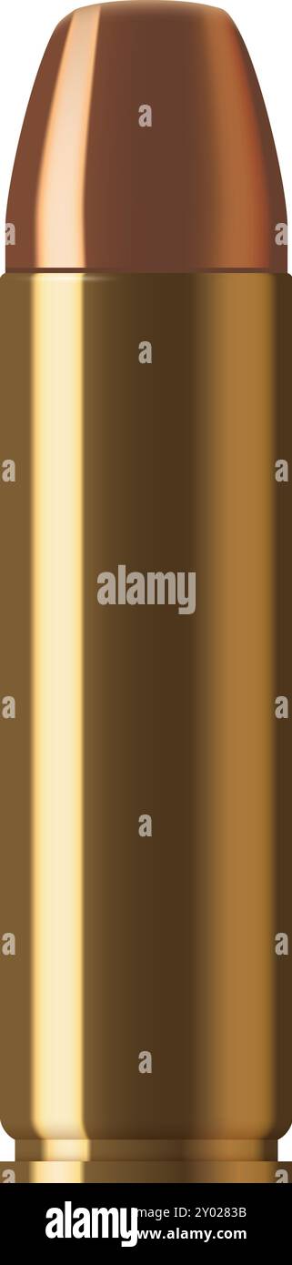 Metal bullet mockup. Realistic military steel ammo Stock Vector Image ...