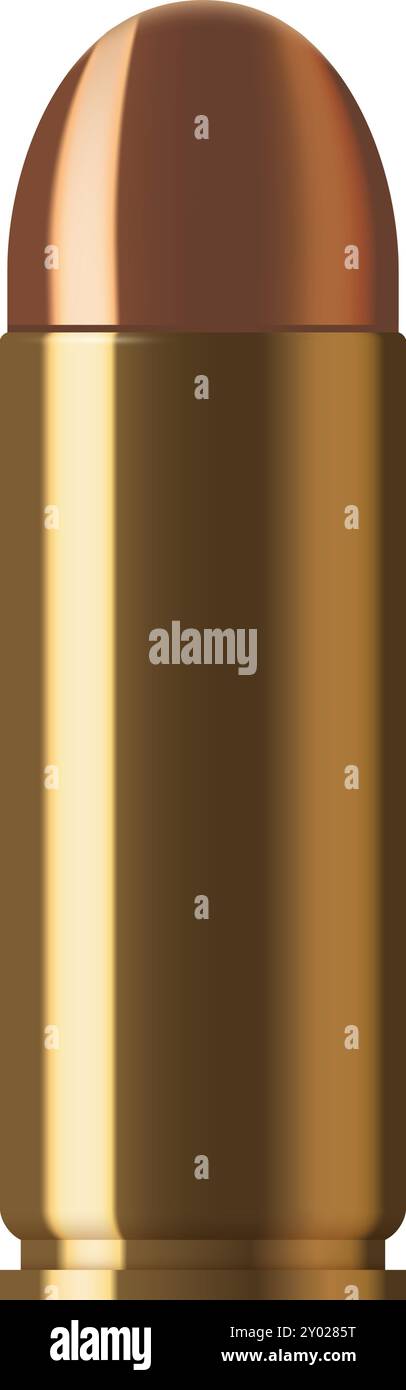 Realistic bullet. Metal gun caliber weapon ammo Stock Vector Image ...