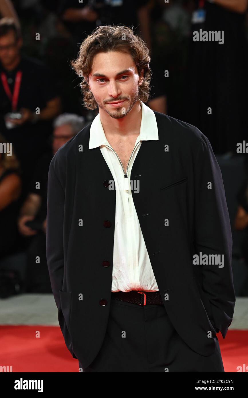 Venedig, Italy. 31st Aug, 2024. Matias Lucas, a member of the film's ...