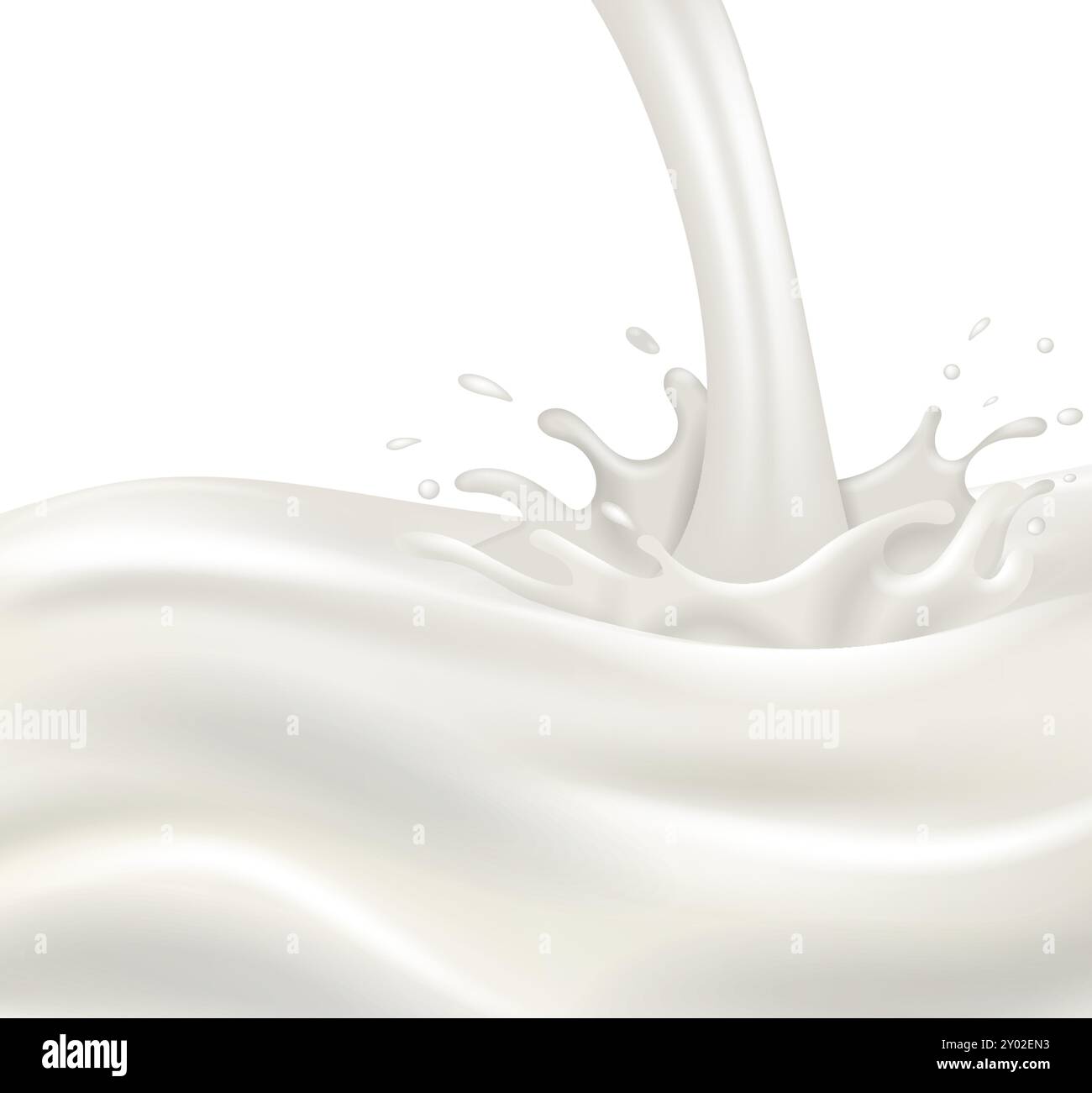 Realistic milk splash dairy hi-res stock photography and images - Alamy