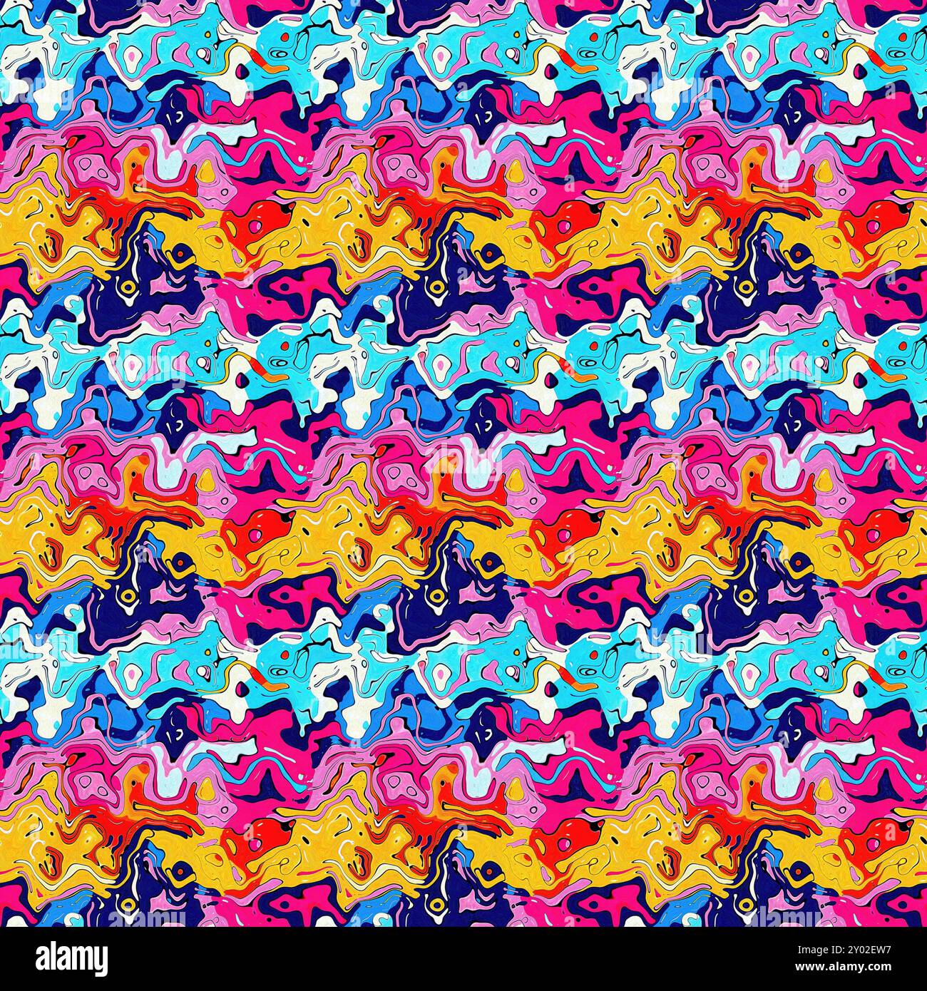 Whimsical ink splodge digital pattern with fun dripping paint effect ...