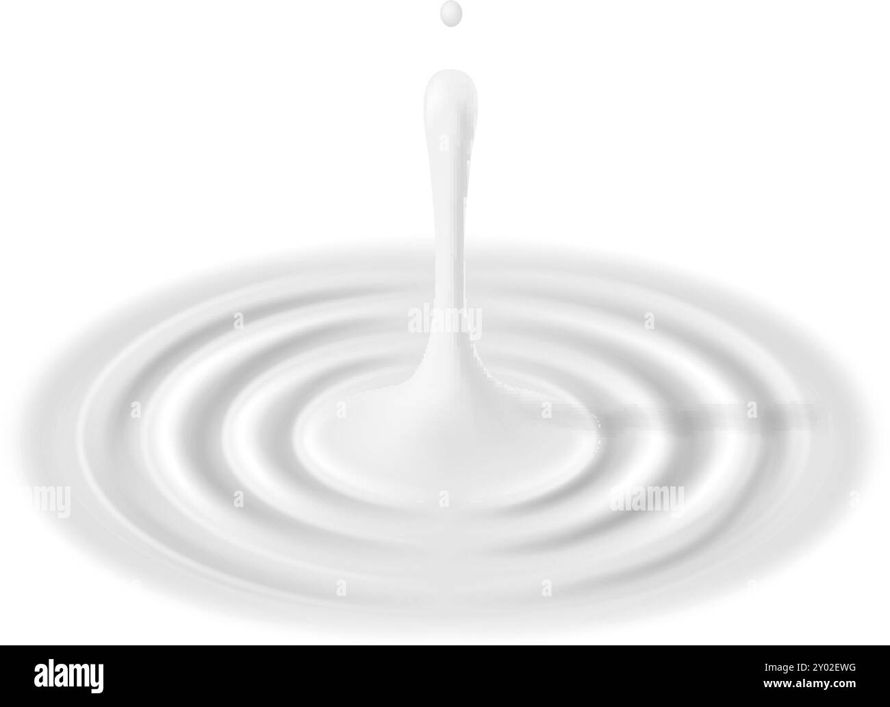 Milk splash. Realistic white liquid drop circles Stock Vector Image ...