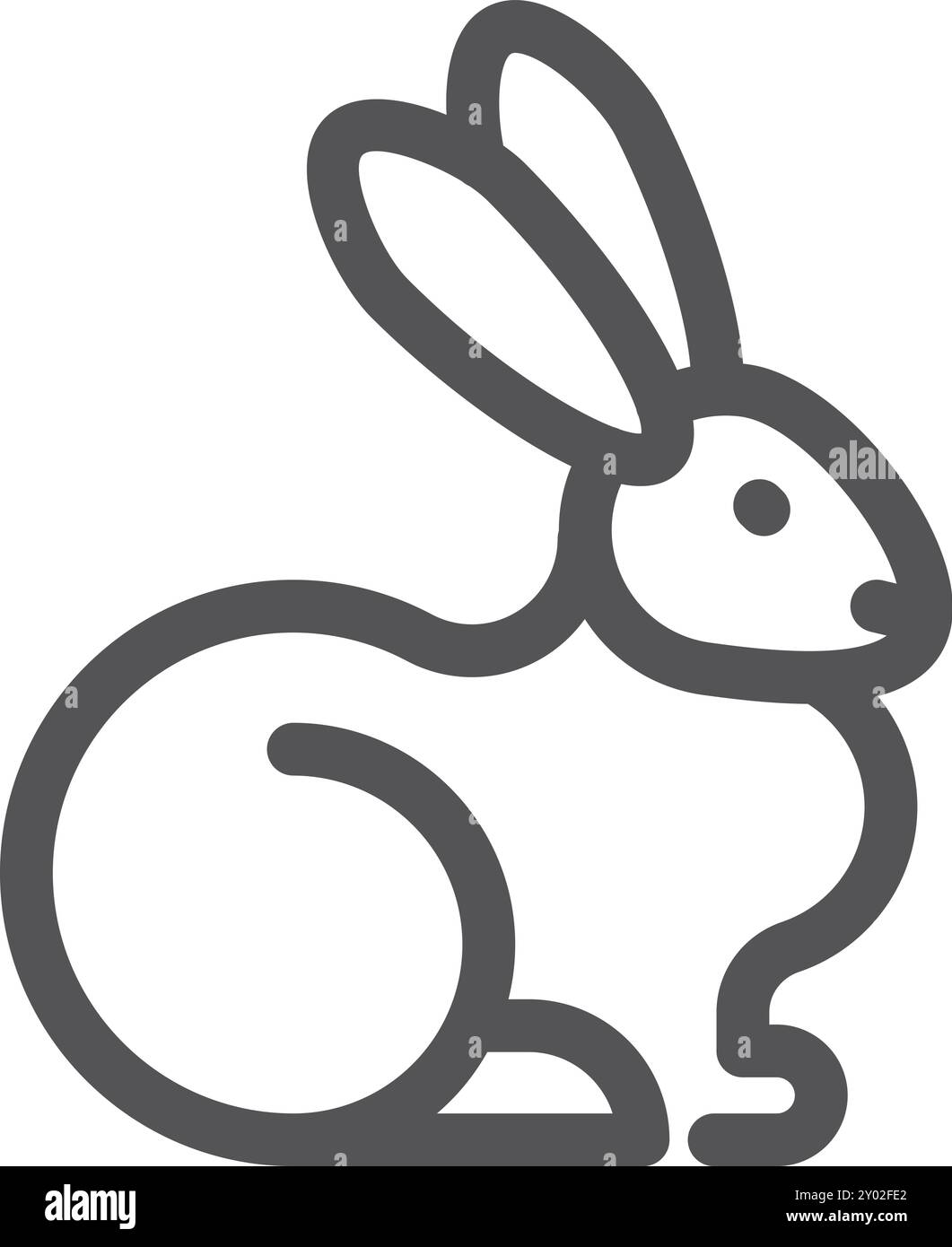 Rabbit line icon. Bunny symbol. Hare sign Stock Vector Image & Art - Alamy
