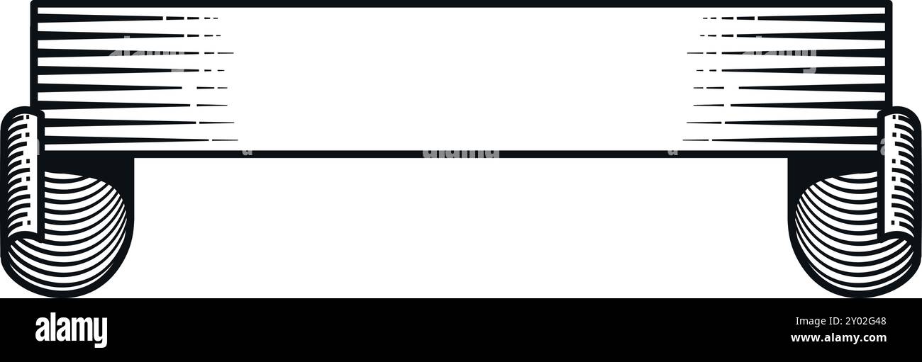 Ribbon scroll template. Engraved vintage label banner Stock Vector ...