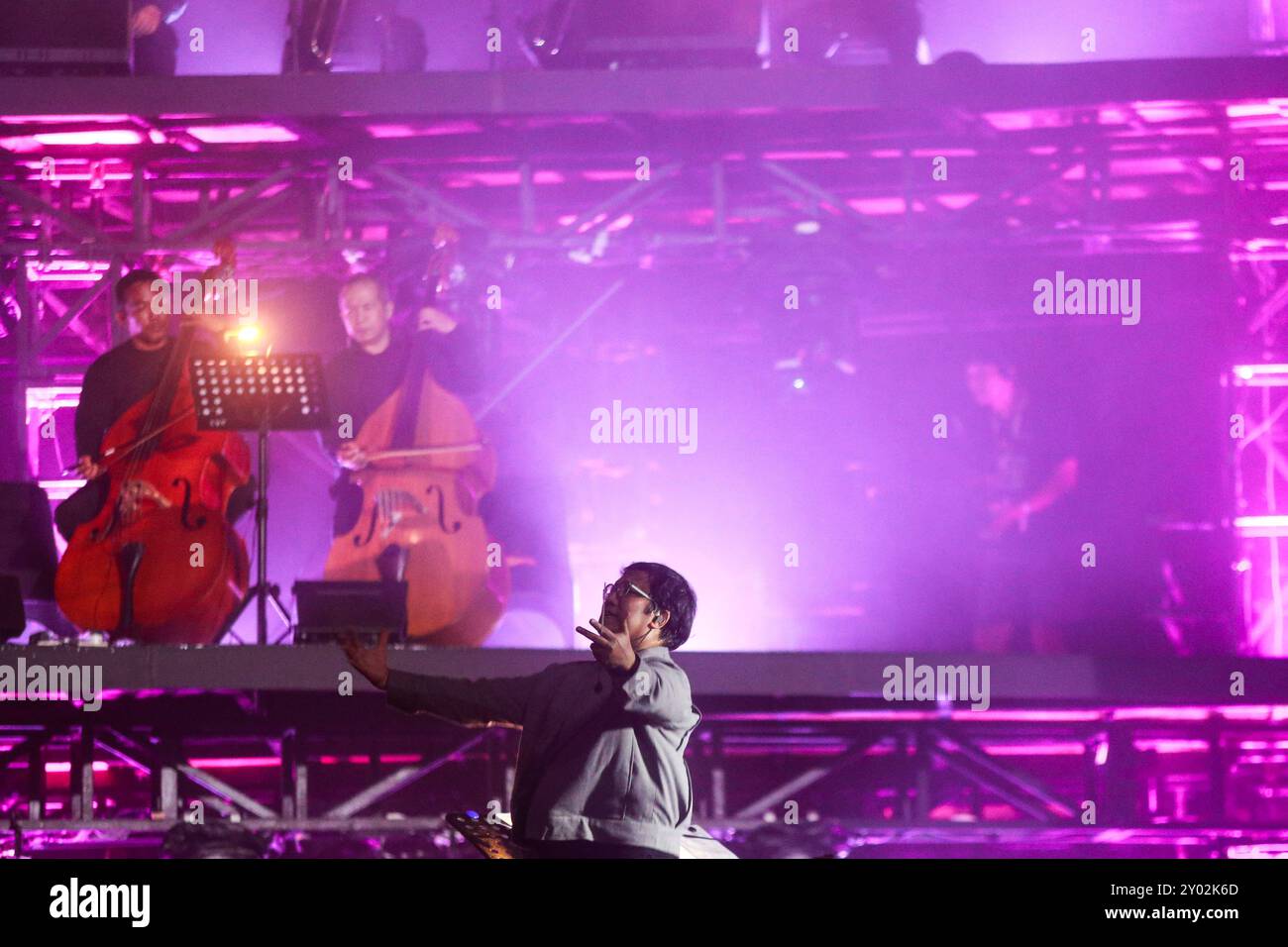 Erwin Gutawa performs during an orchestral performance in the largest ...