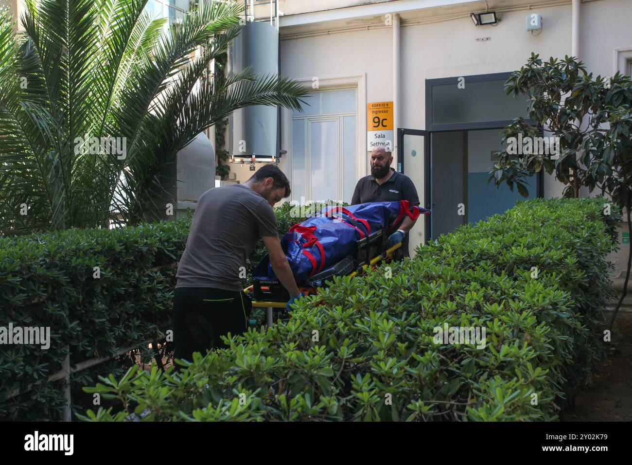 Palermo, Italy. 31st Aug, 2024. The body of one of the victims of the ...