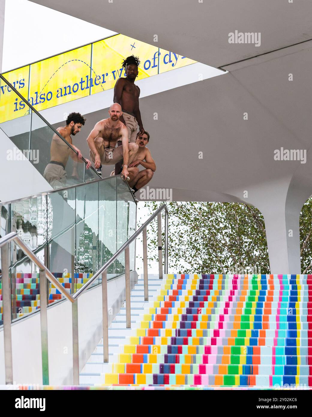 London, UK. 31st Aug, 2024. Life Lines - Five parkour performers from ...