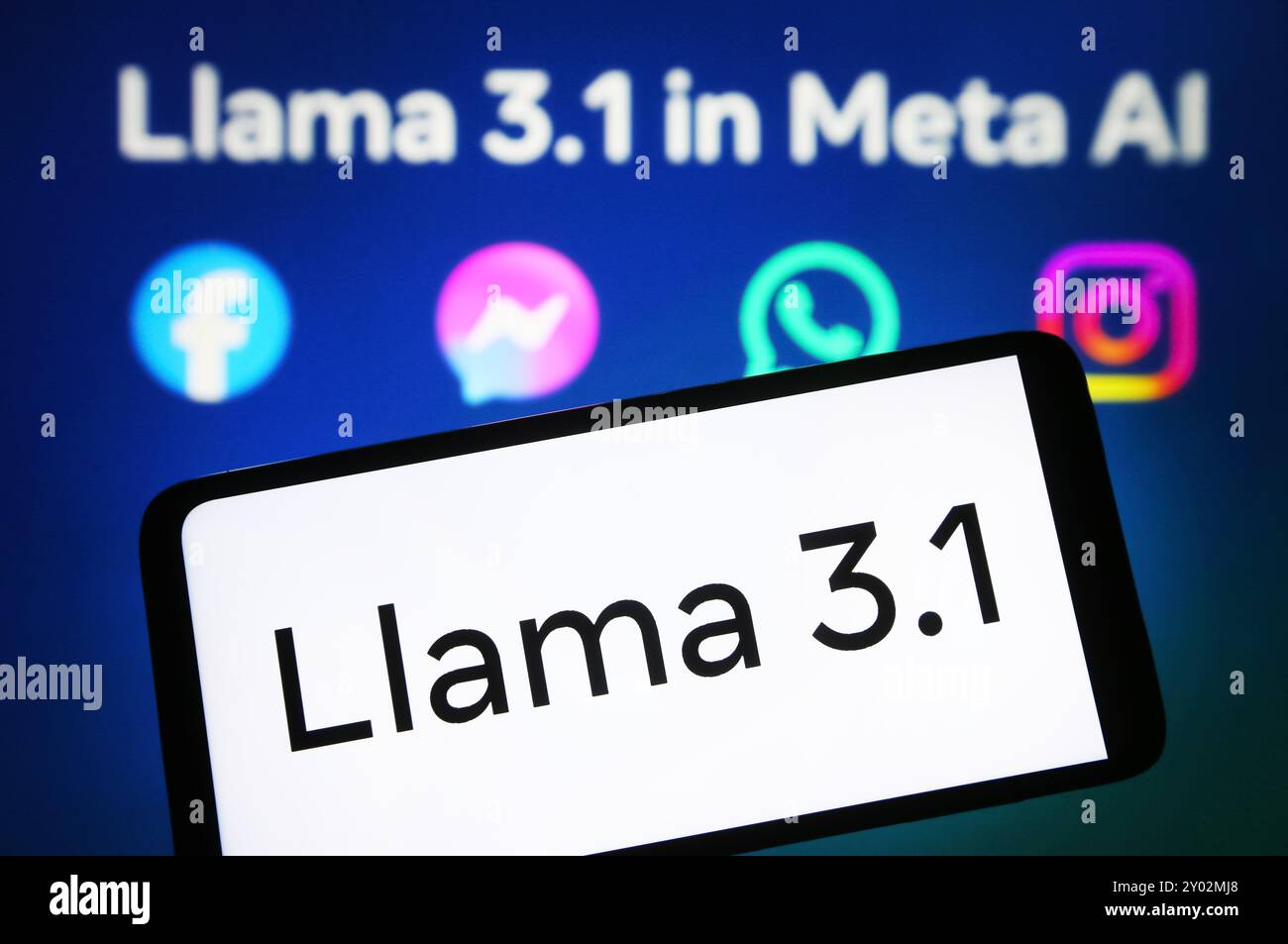 In this photo illustration, a Meta Llama 3.1 (Large Language Model Meta ...