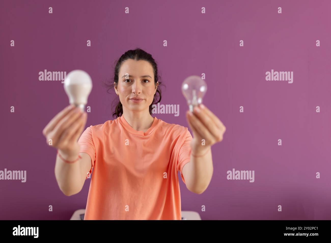 Comparison economic and normal light bulb. Eco living and ...