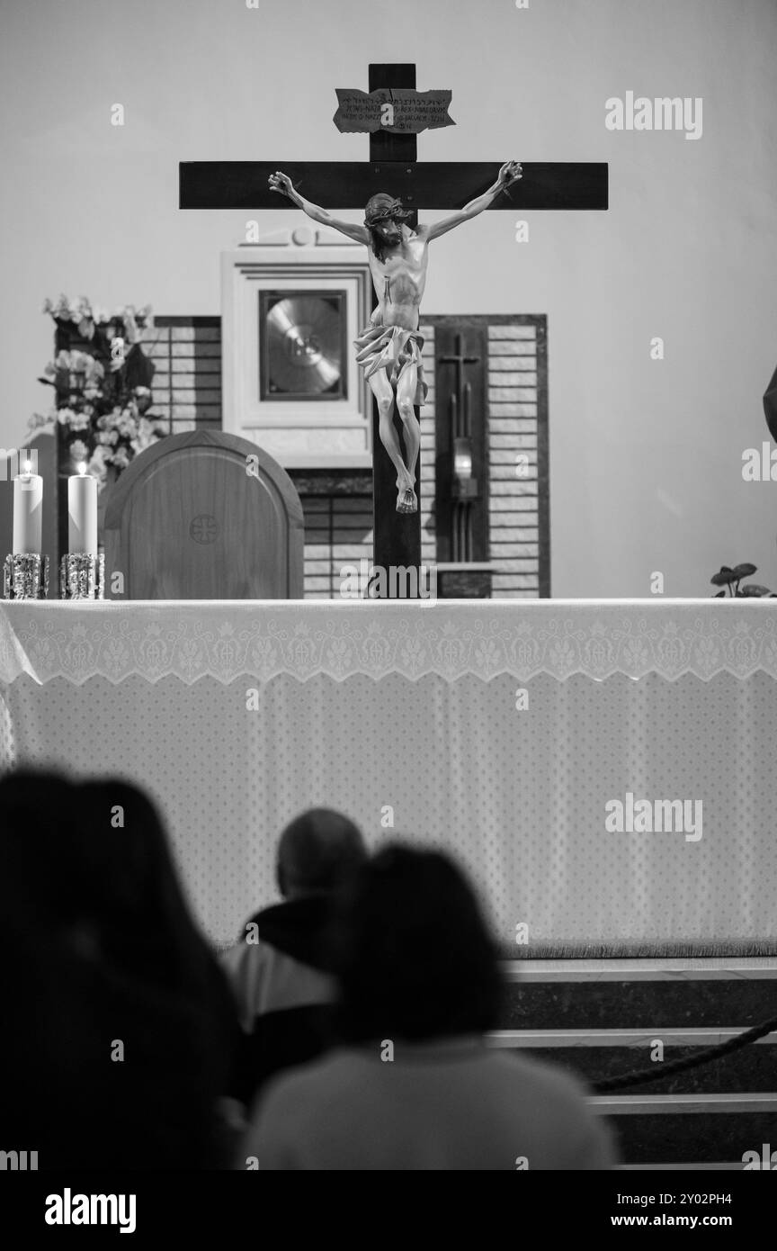 Veneration of the Holy Cross after Holy Mass in St James Church in ...