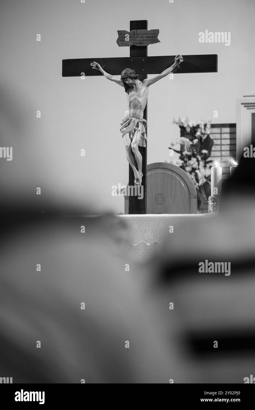Veneration of the Holy Cross after Holy Mass in St James Church in ...