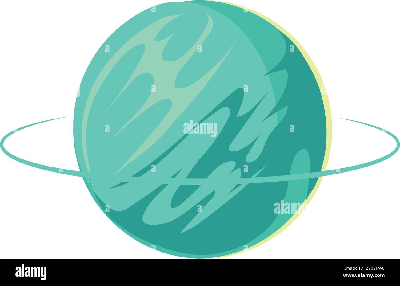Green planet cartoon icon. Space game element Stock Vector Image & Art ...
