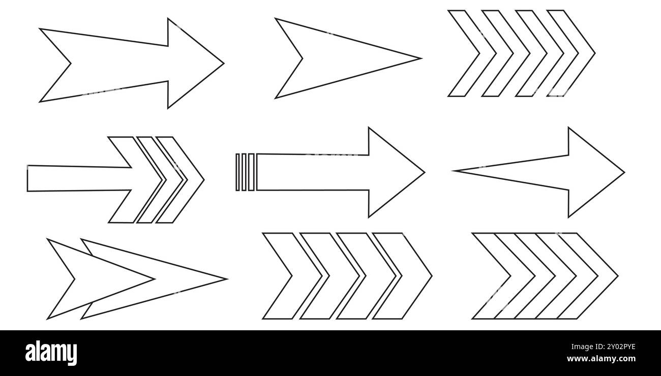 Arrow icons set. Arrow collection. Simple arrow big set. Vector ...