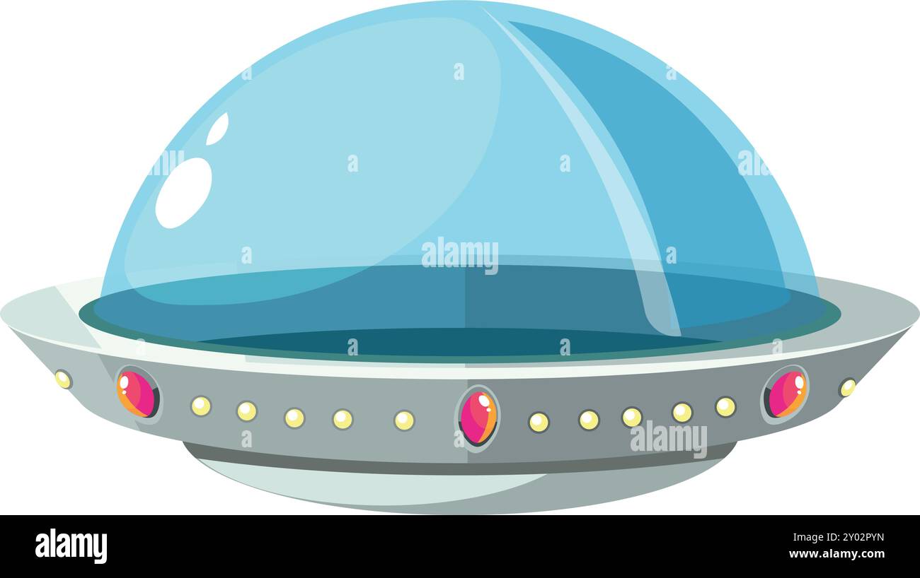Ufo cartoon icon. Flying space ship design Stock Vector Image & Art - Alamy