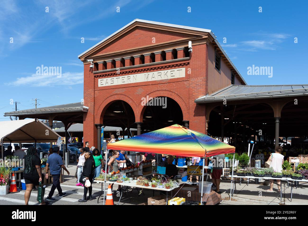 Detroit Eastern Market main entrance Stock Photo - Alamy