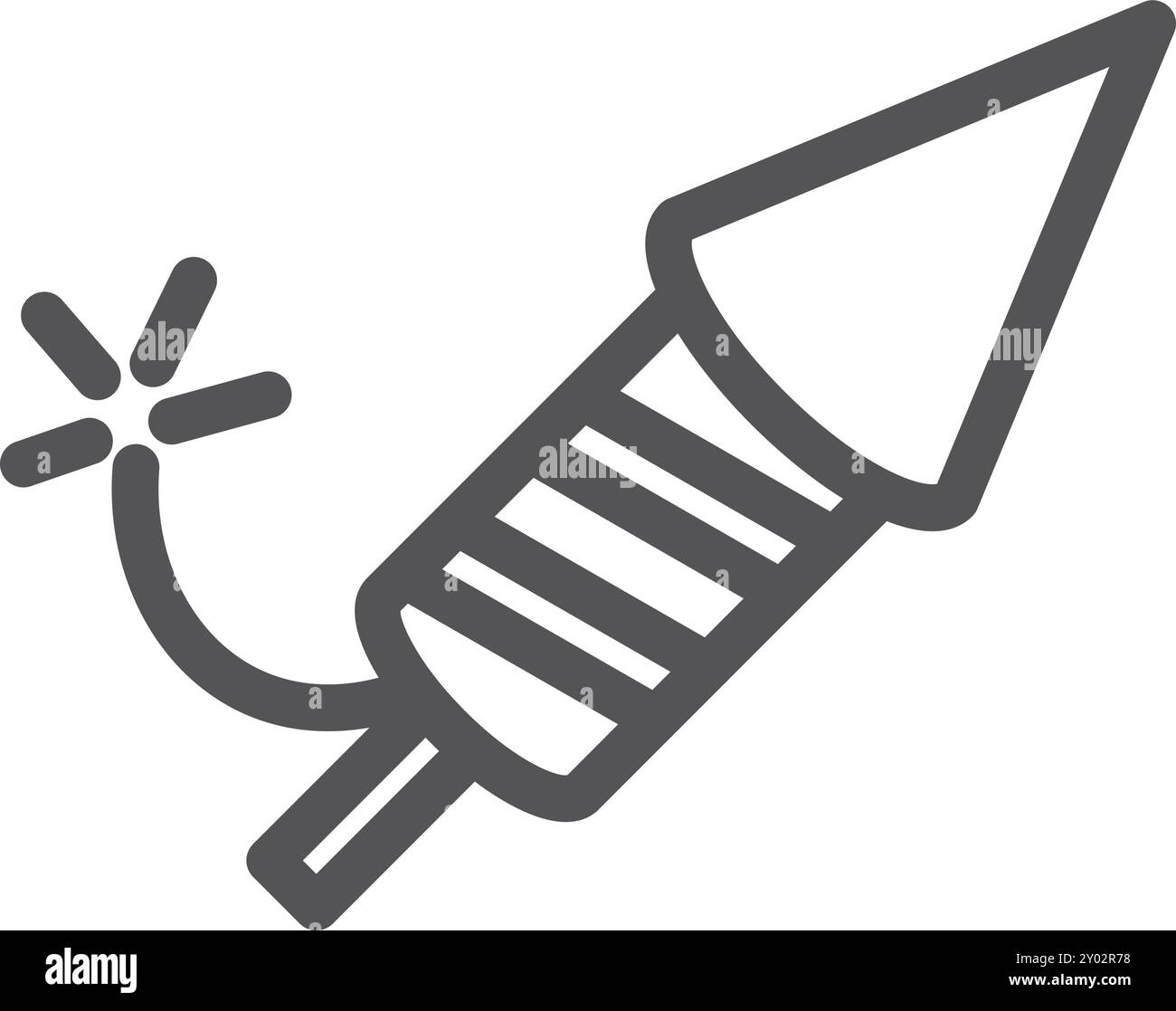 Black white illustration firework Cut Out Stock Images & Pictures - Alamy