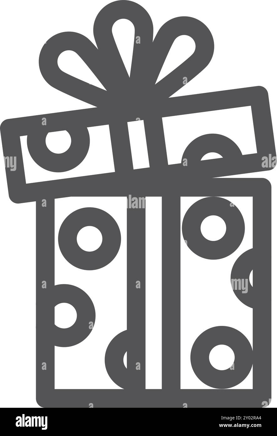 Birthday present line icon. Gift box symbol Stock Vector Image & Art ...