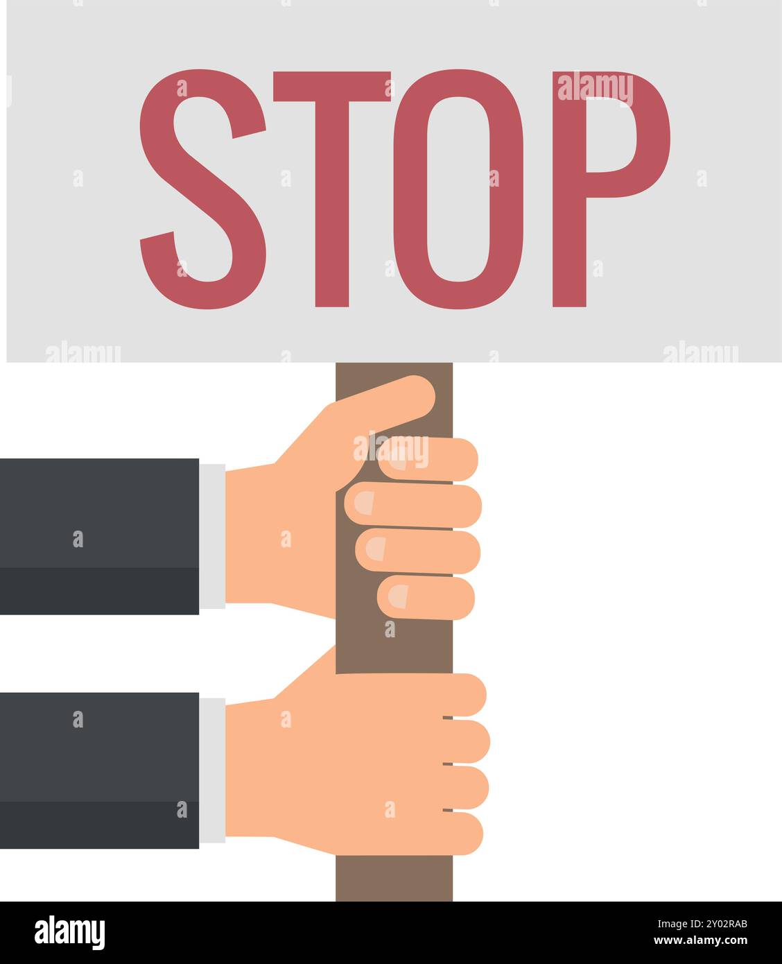 Man holding placard against Cut Out Stock Images & Pictures - Alamy