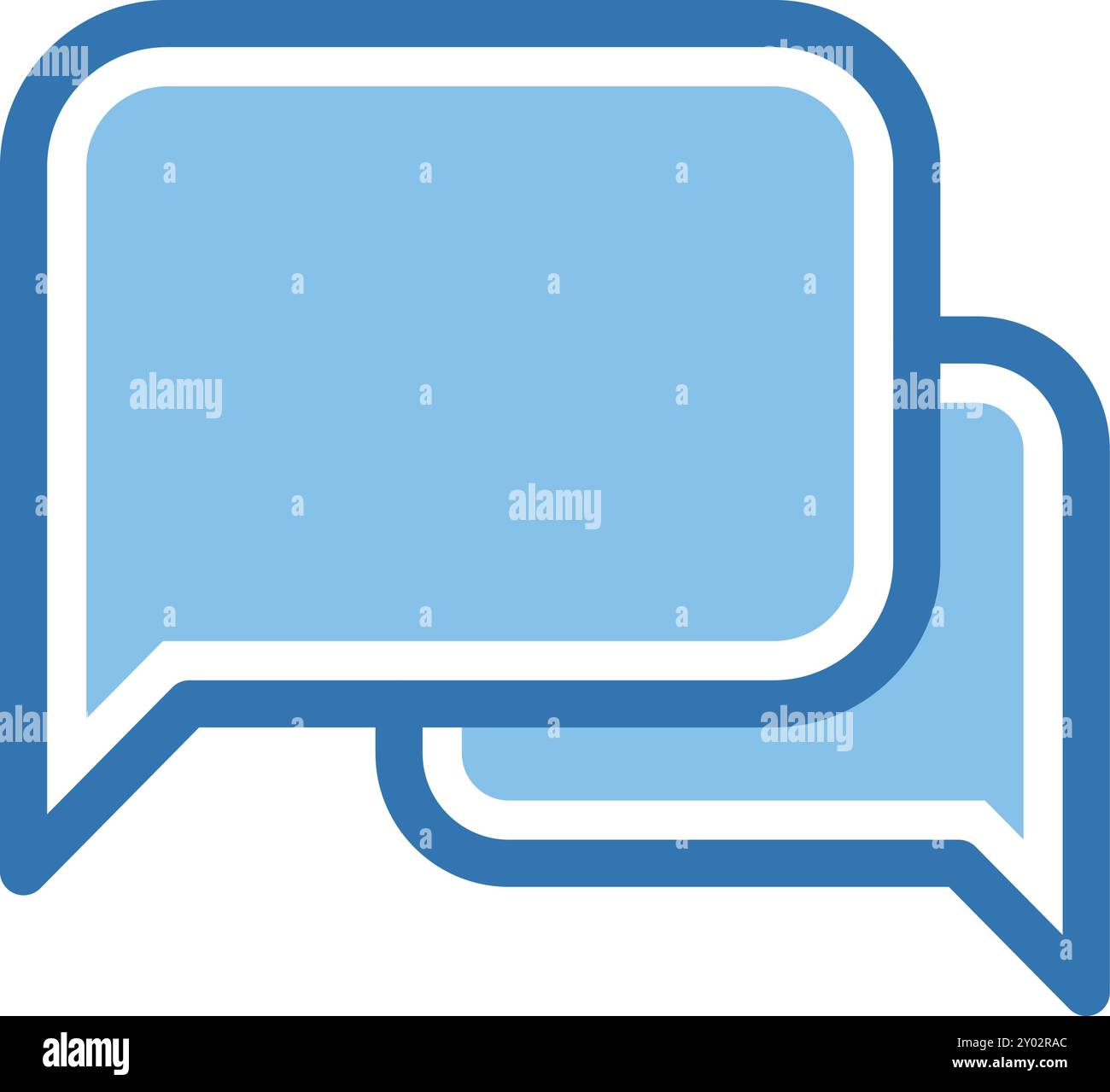 Blue chat bubble icon. Messages color symbol Stock Vector Image & Art ...