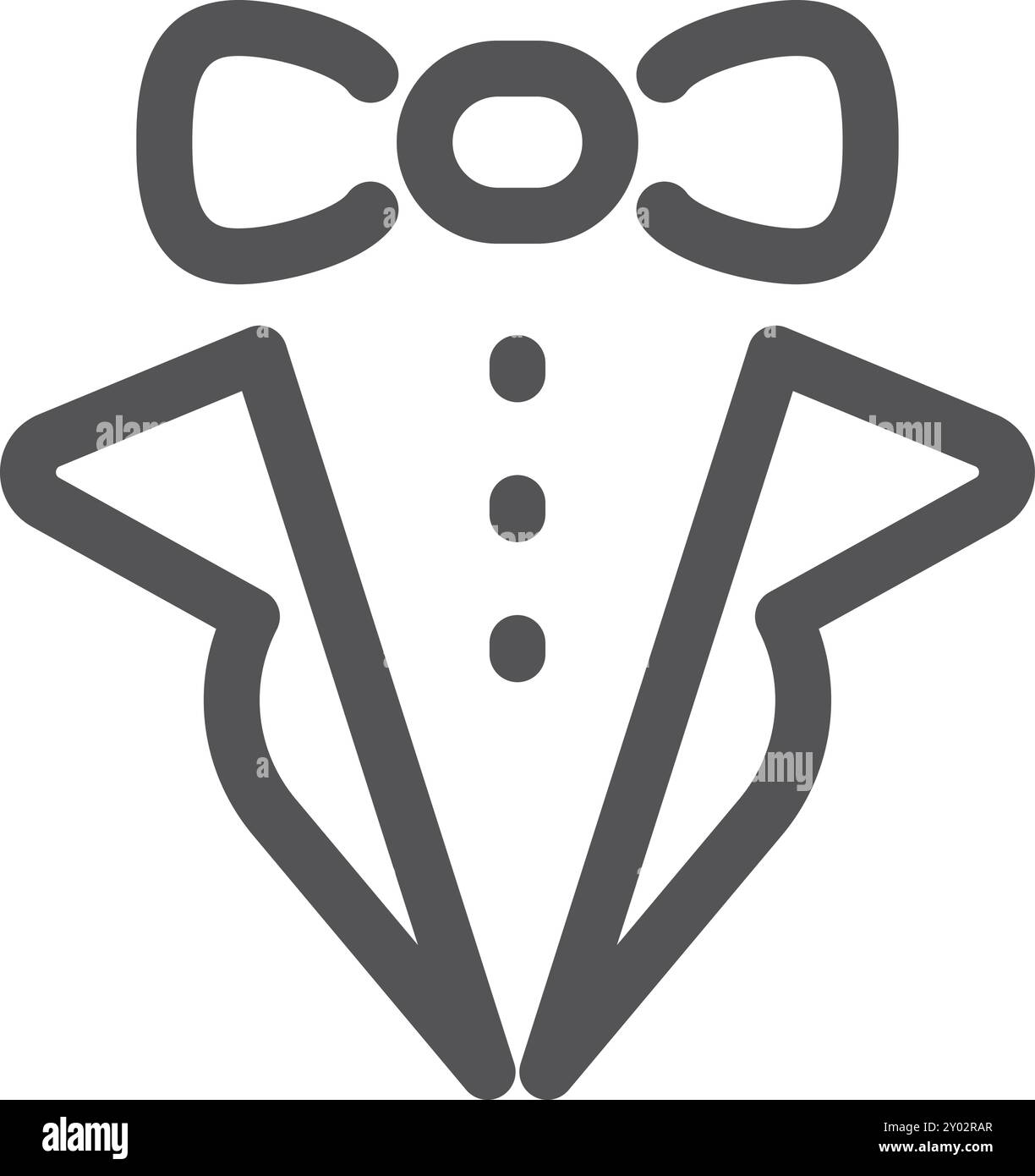 Bow and tuxedo line icon. Elegant male gentleman Stock Vector Image ...