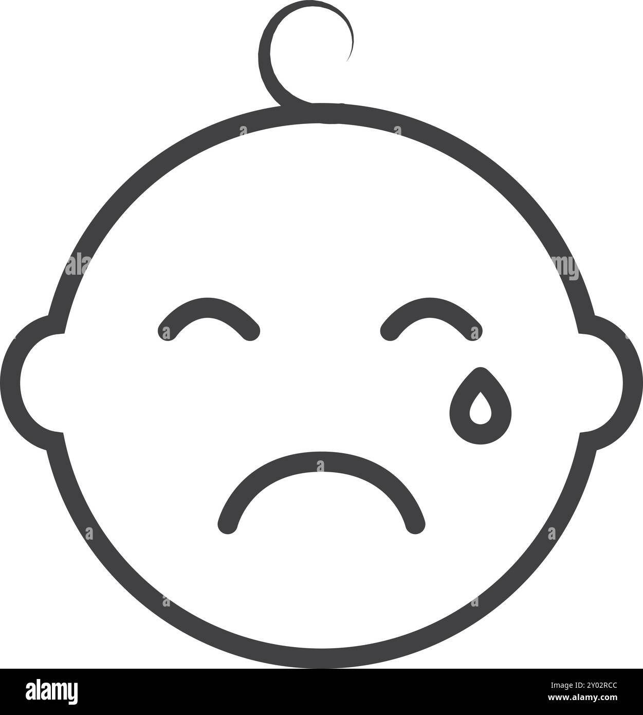 Child crying tears face Stock Vector Images - Alamy