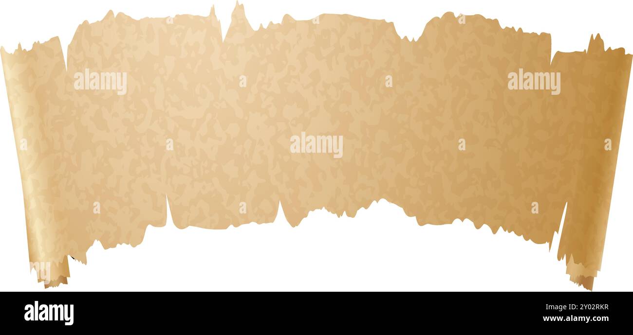 Old parchment scroll. Blank brown paper banner Stock Vector Image & Art ...