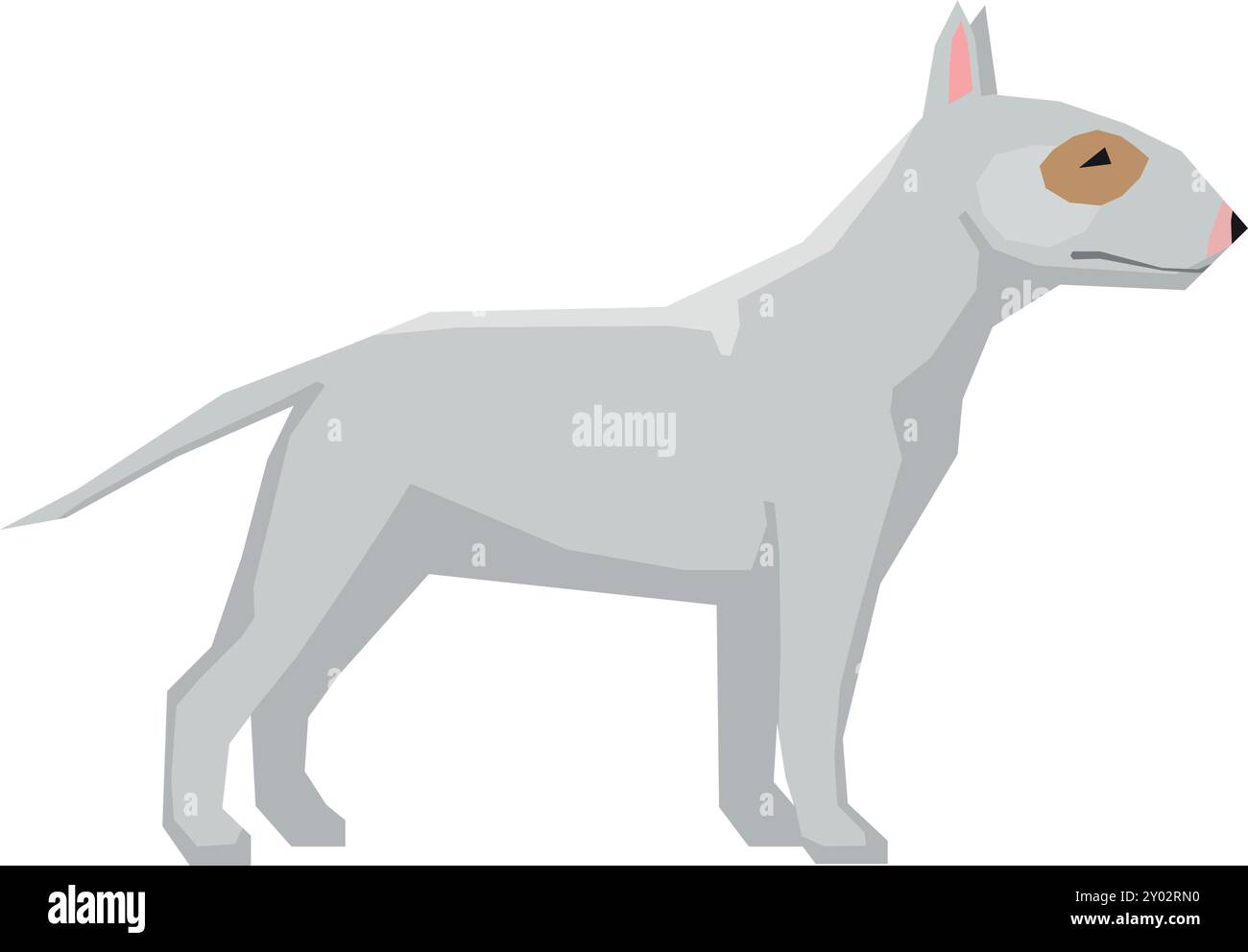 Bull terrier breed icon. Color dog side view Stock Vector Image & Art ...