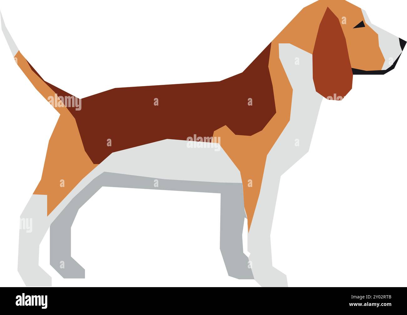 Beagle breed icon. Dog side view. Pet symbol Stock Vector Image & Art ...