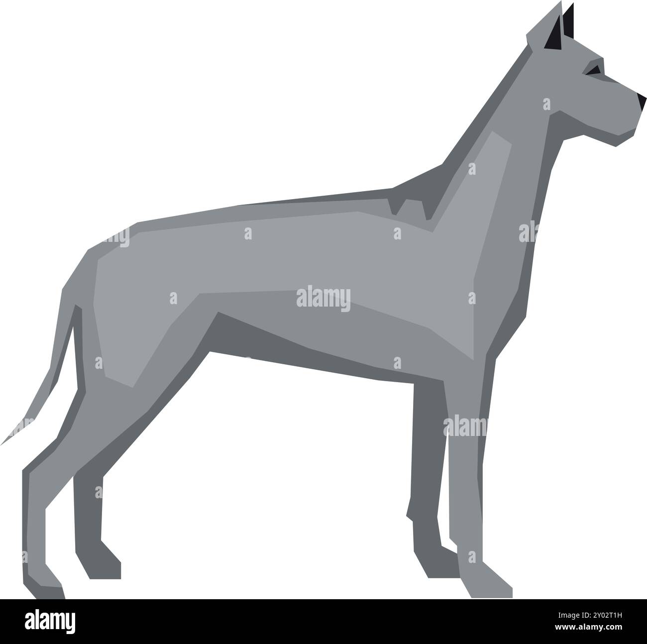 Great dane side view. Dog breed color icon Stock Vector Image & Art - Alamy