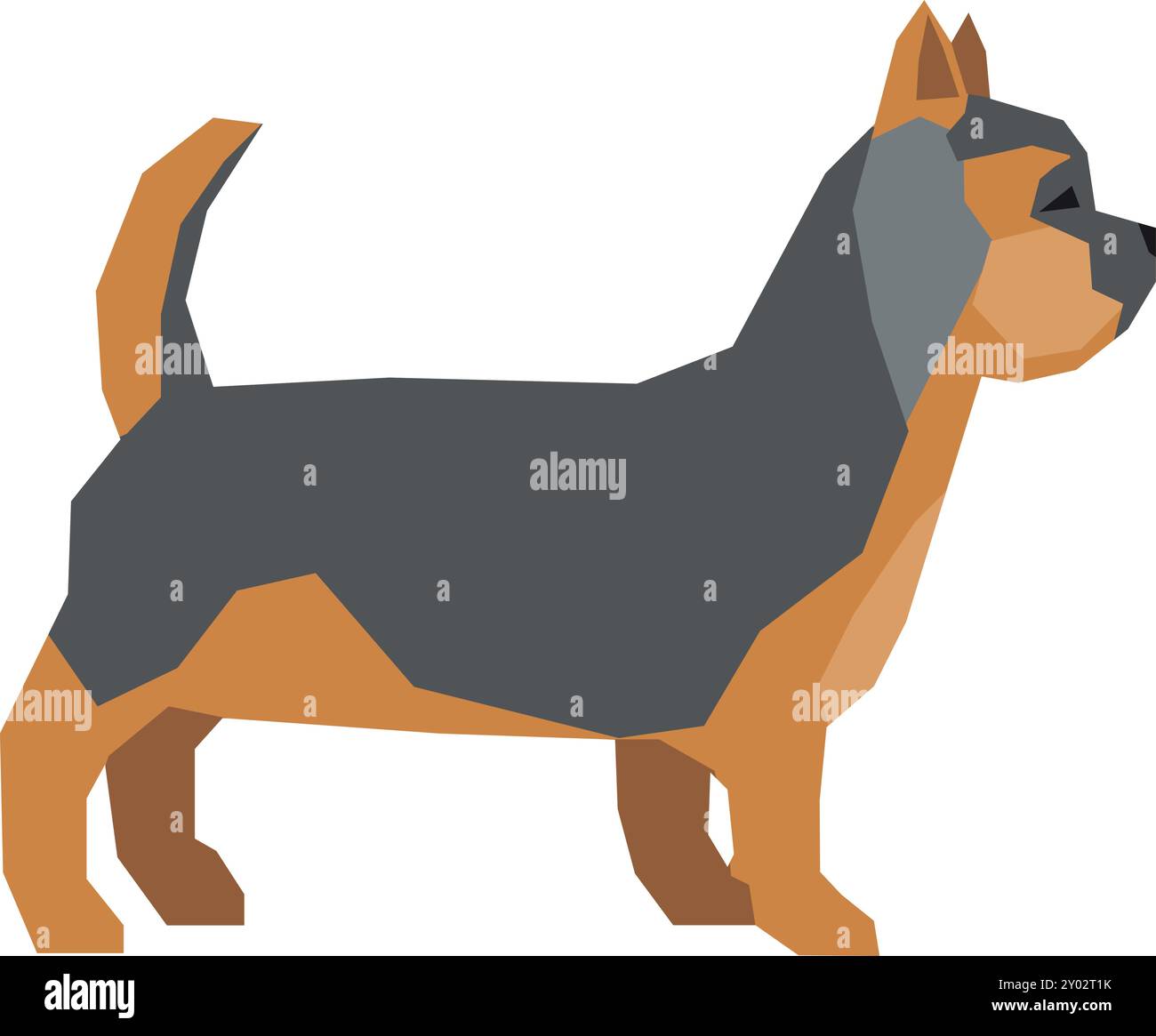 Yorkshire terrier icon. Dog side view. Pet breed Stock Vector Image ...