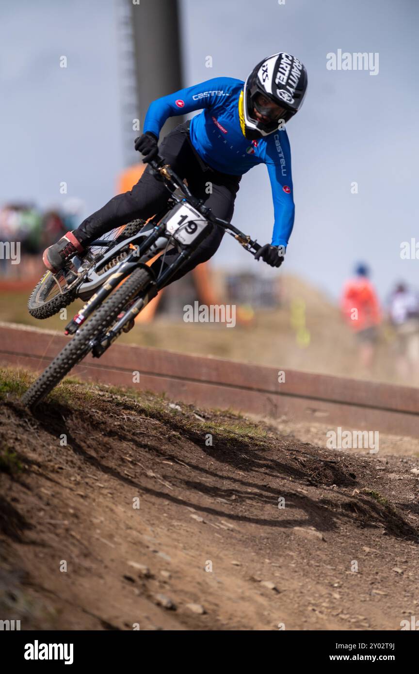 Pal Arinsal, Andorra : August 31 2024 : Davide Palazzari of Italy UCI Mountain Bike World ...