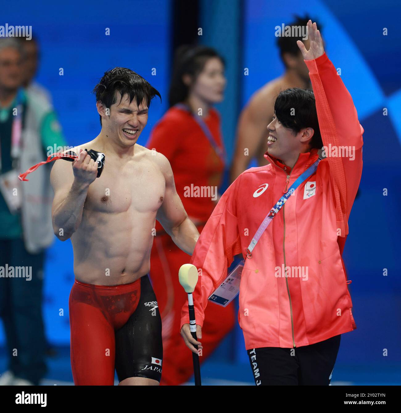 KIMURA Keiichi of Japan reacts during the Para Swimming Men's 50m ...