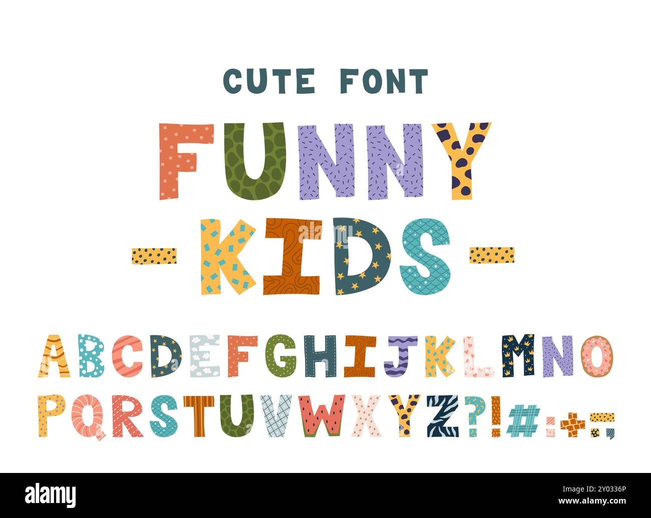 Cartoon colorful font. isolated English alphabet Stock Vector Image ...