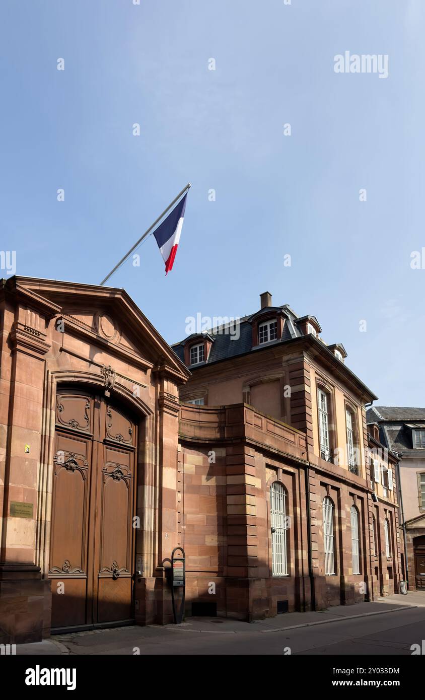 The French flag flies proudly above the grand entrance to the ...