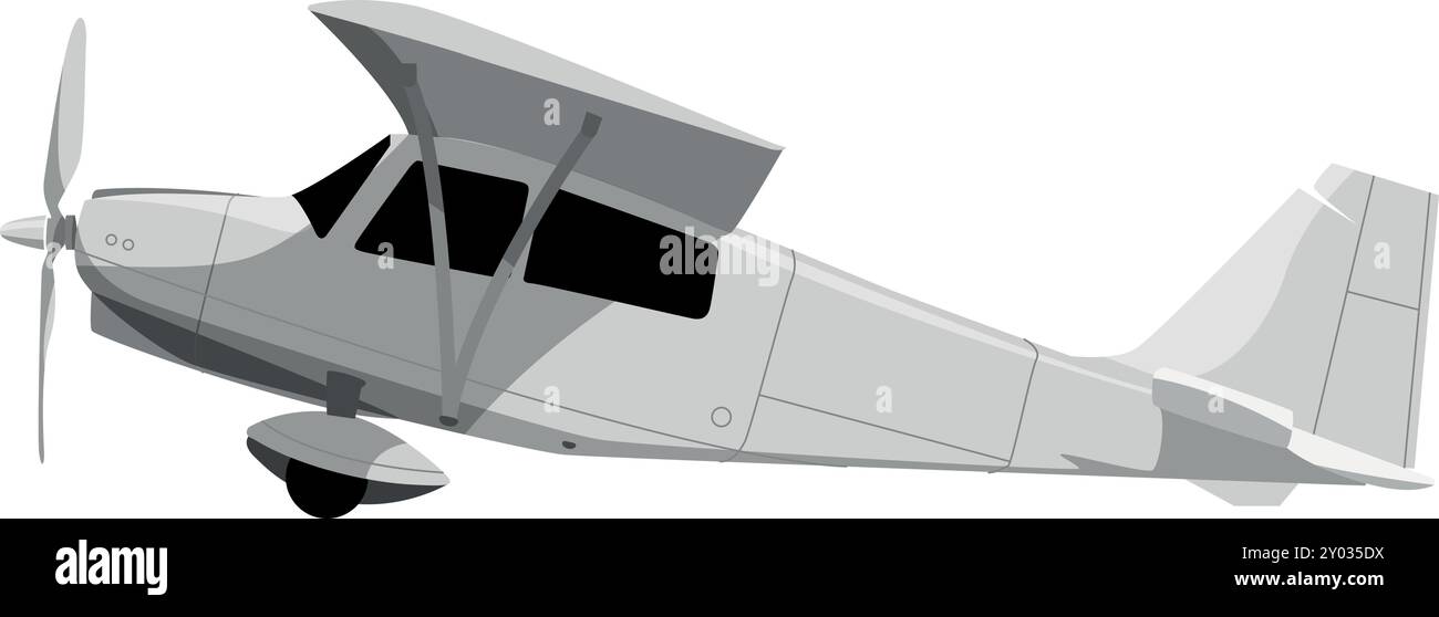 Biplane side view. Vintage airplane. Aviation icon Stock Vector Image ...