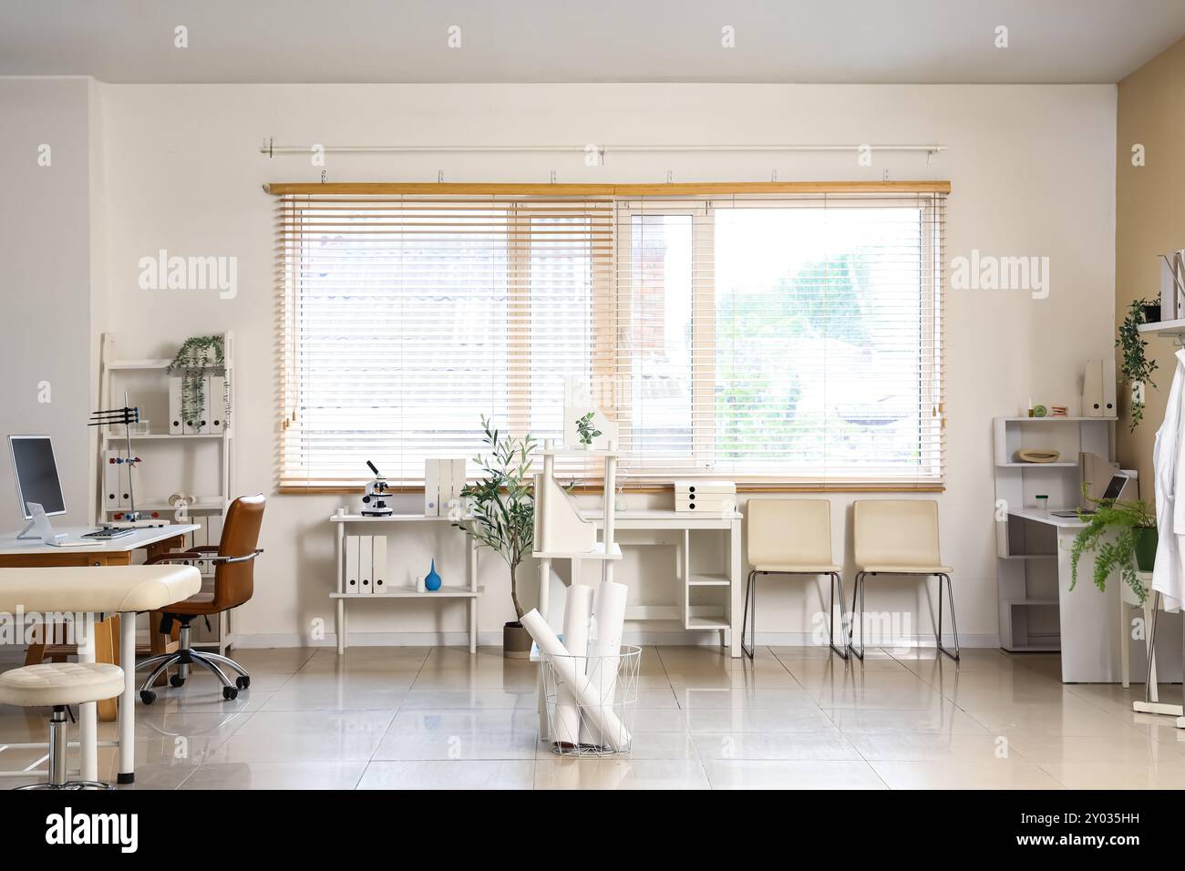 Light interior of doctor's office in clinic Stock Photo - Alamy