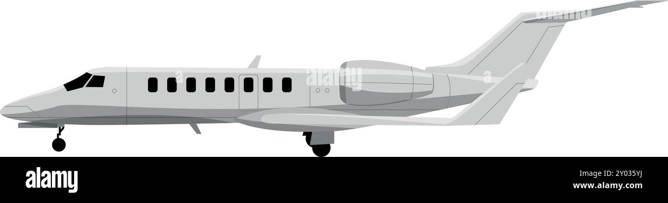 Passenger jet side view. Flight aviation symbol Stock Vector Image ...