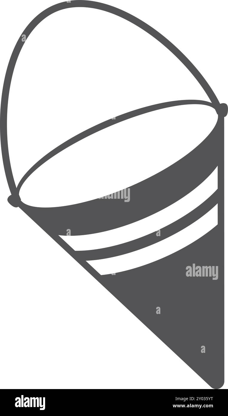 Cone bucket black icon. Fire protection tool Stock Vector Image & Art ...