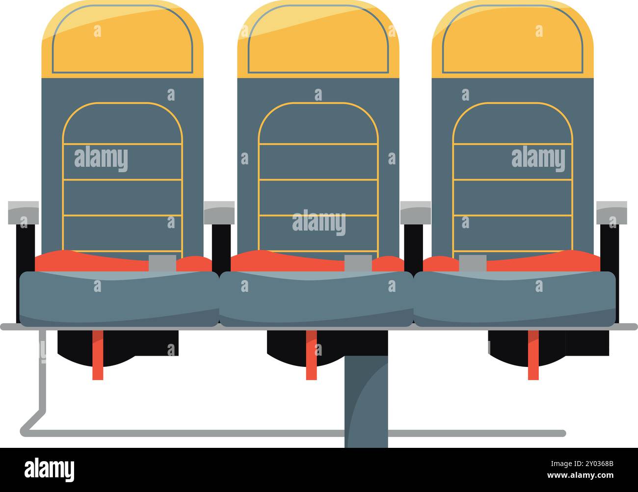 Airplane passenger seats cartoon icon. Tourist flight Stock Vector ...