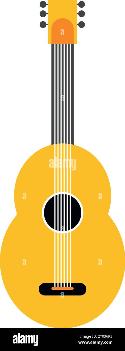 Classic guitar icon. String acoustic music instrument Stock Vector ...