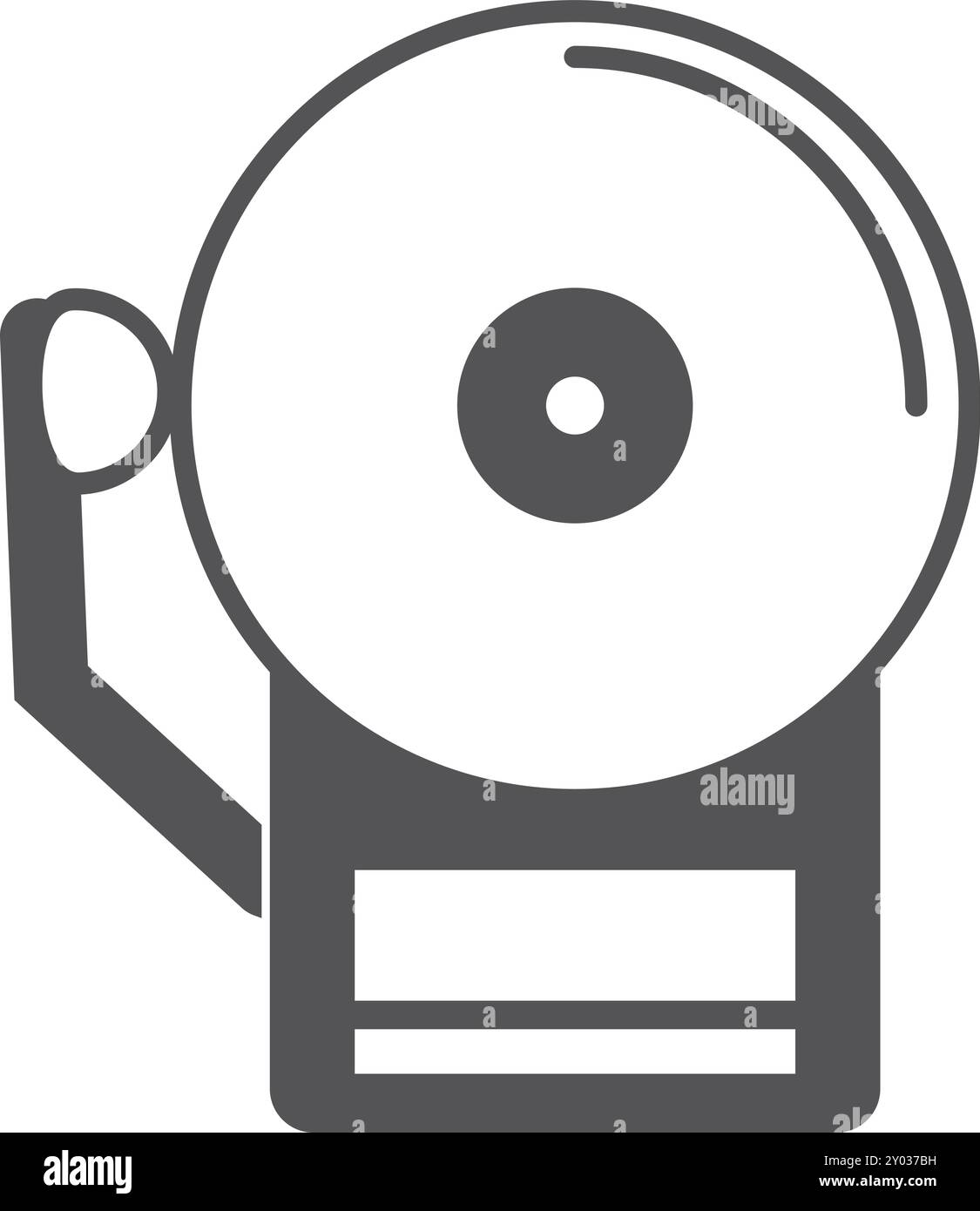 Fire alarm black icon. Security alert symbol Stock Vector Image & Art ...