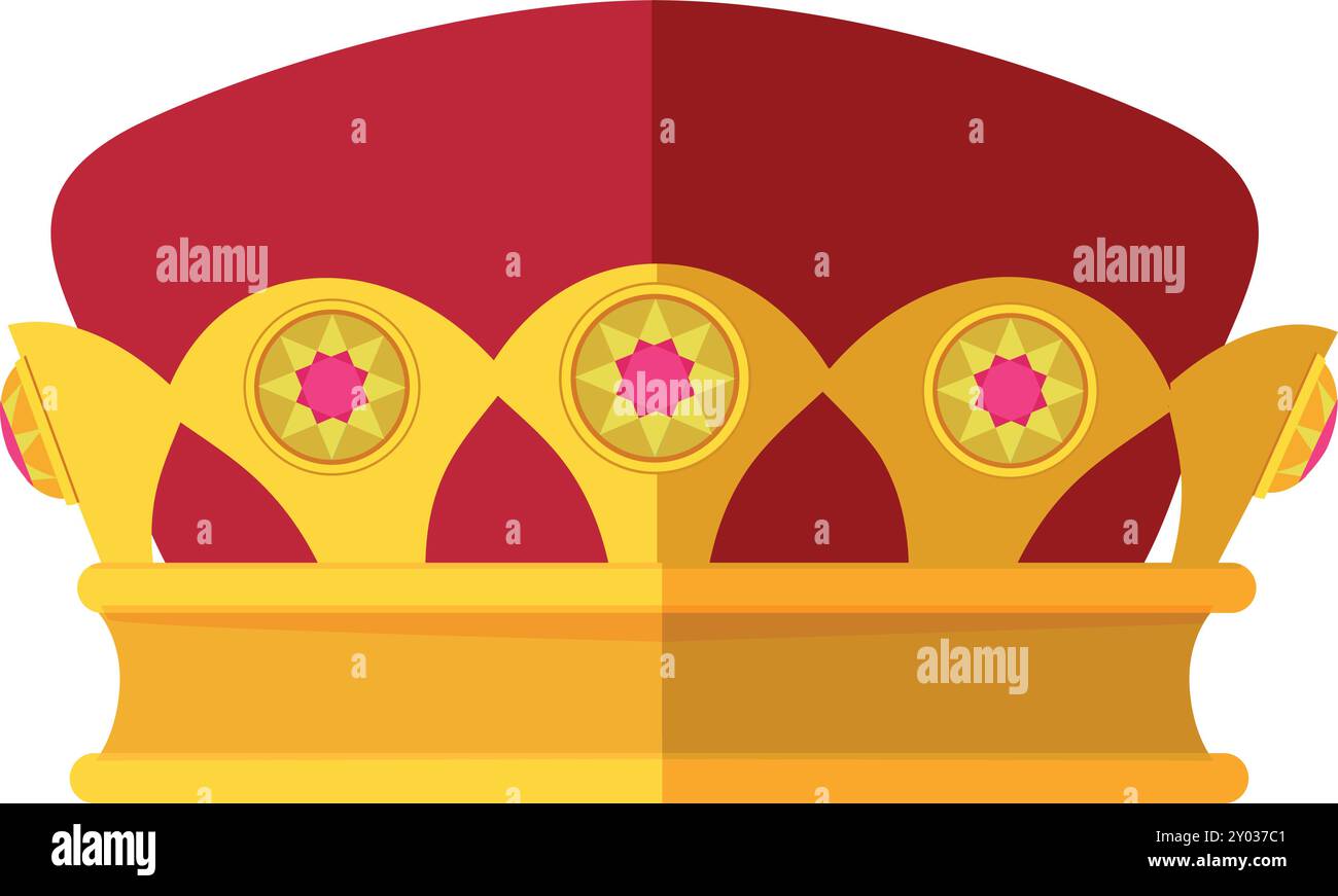 Noble crown color icon. Golden power symbol Stock Vector Image & Art ...