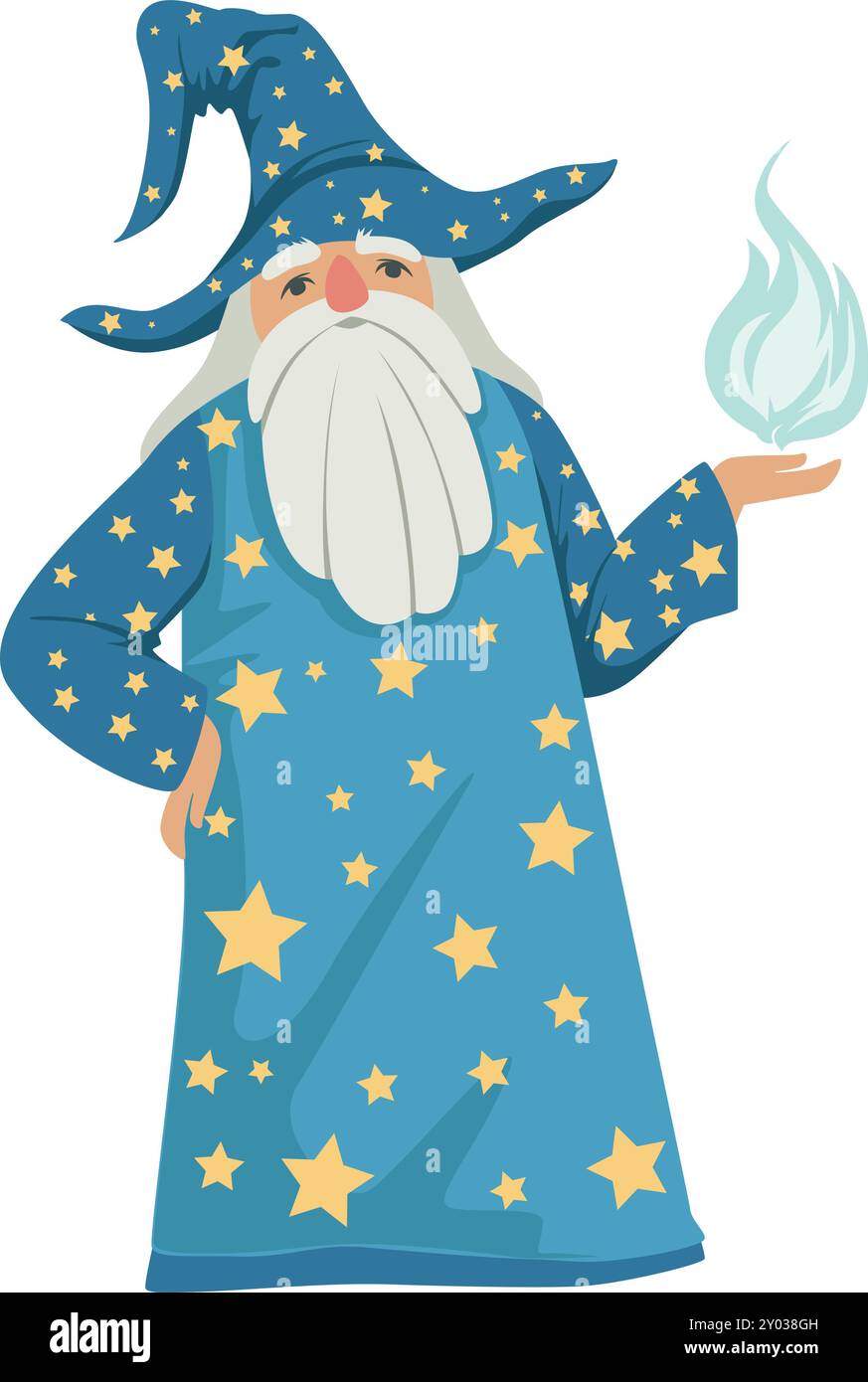 Warlock man in robe Stock Vector Images - Alamy