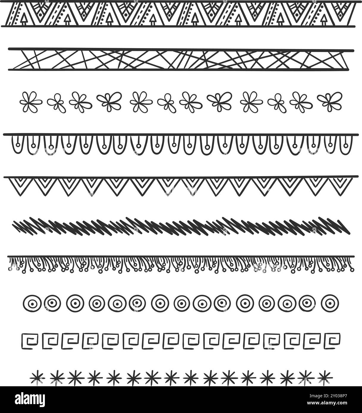 Collection horizontal border Black and White Stock Photos & Images - Alamy