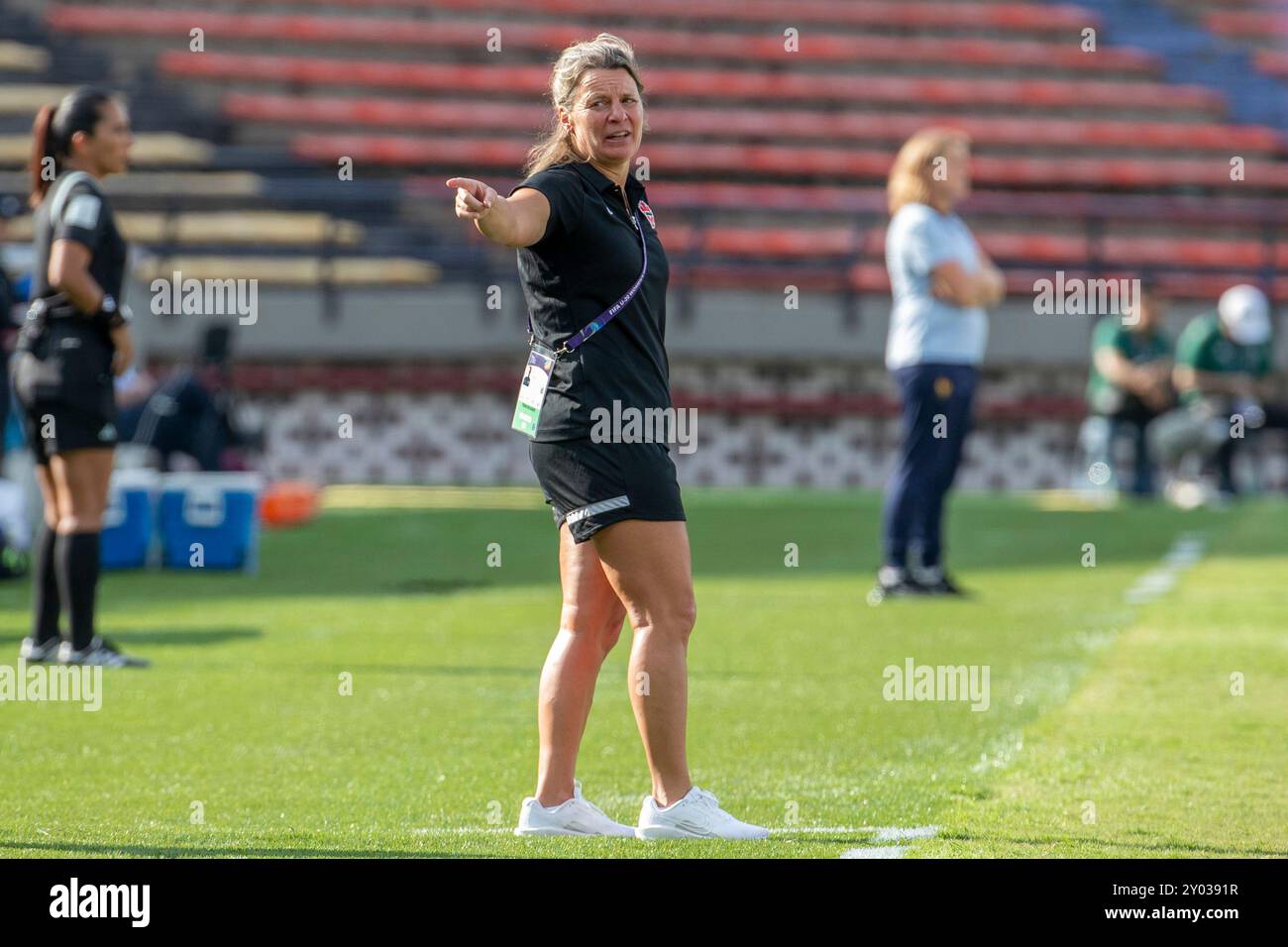 Medelin, Colombia. 31st Aug, 2024. Cynthia Marie Tye head coach of ...