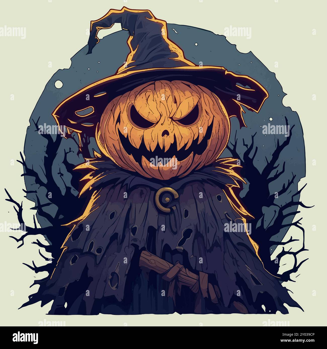 Sinister scarecrow pumpkin head hi-res stock photography and images - Alamy